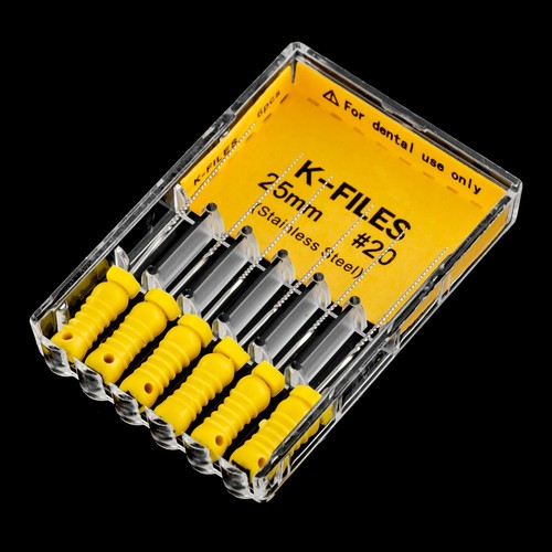 6pcs 25mm #20 K Files Endodontic Dental Lab Instrument Canal Apical ...