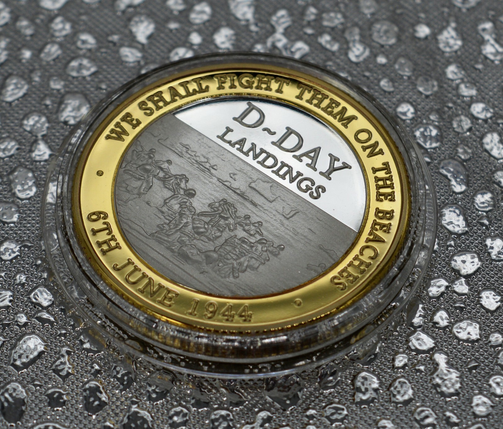 D-DAY LANDINGS Silver & 24ct Gold Commemorative in Presentation/Gift ...