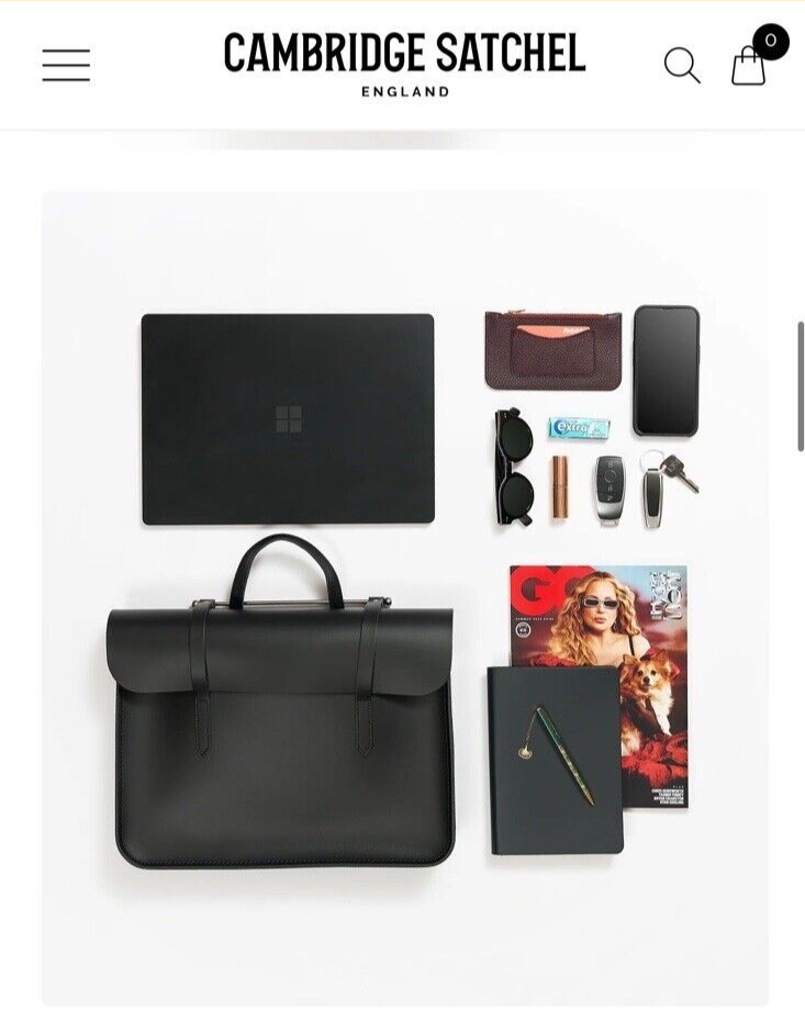 Cambridge Satchel Bag The Music Case Laptop Bag Taupe Saffiano | eBay