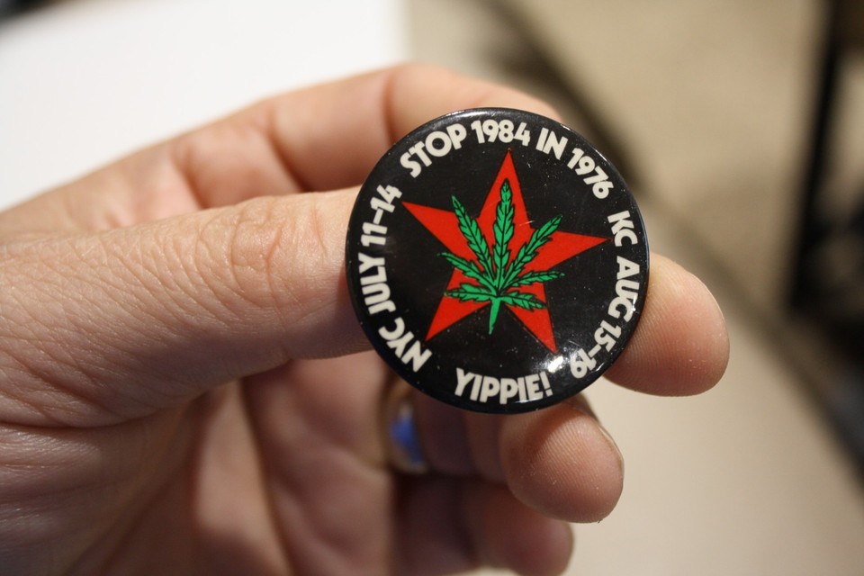 1976 Republican National Convention Yippie protest button New York City ...