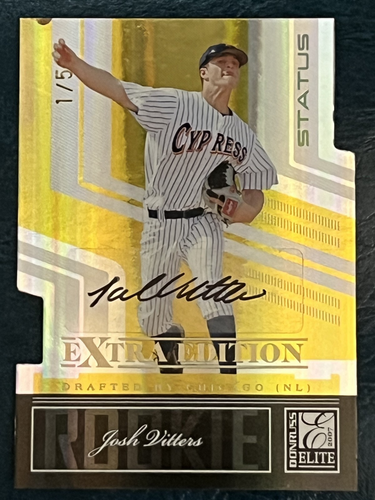 2007 Donruss Elite Extra Edition Josh Vitters Gold Status Autograph ...