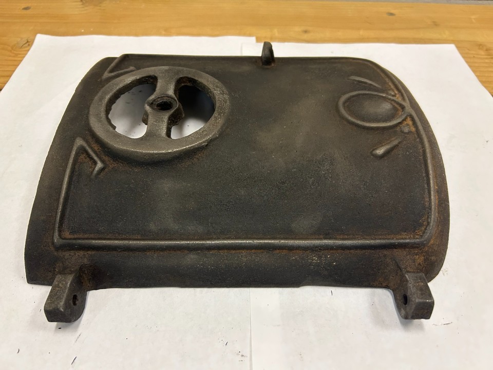 Antique Vintage Ornate Cast Iron Wood Burning Stove Front Hatch Door | eBay