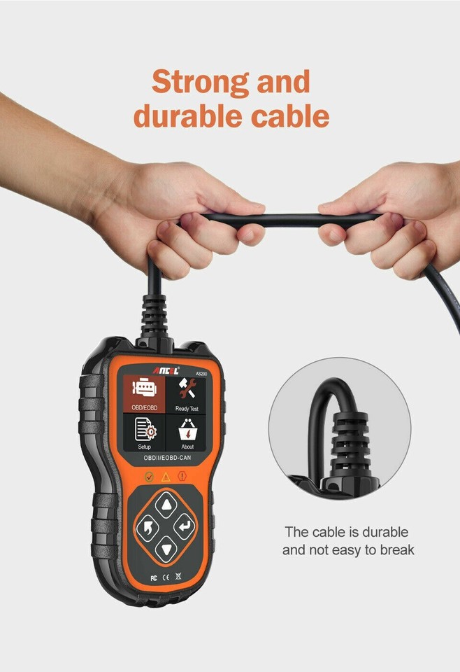 Jeep Wrangler AS200 OBD2 Car Engine Fault Code Reader Diagnostic ...