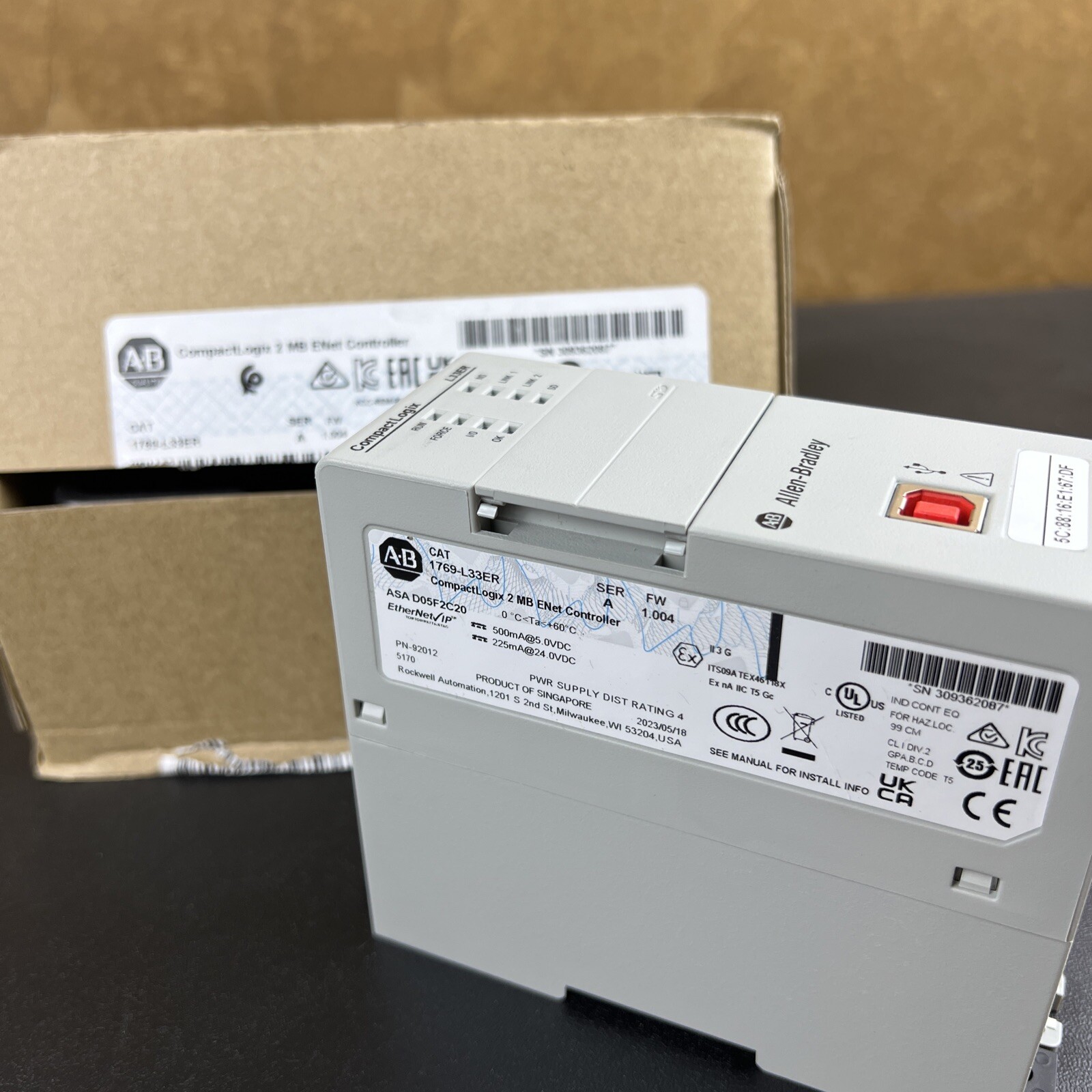 Allen Bradley, 1769-L33ER, PN-92012 Compact Logix 2mb PLC Processor NEW ...