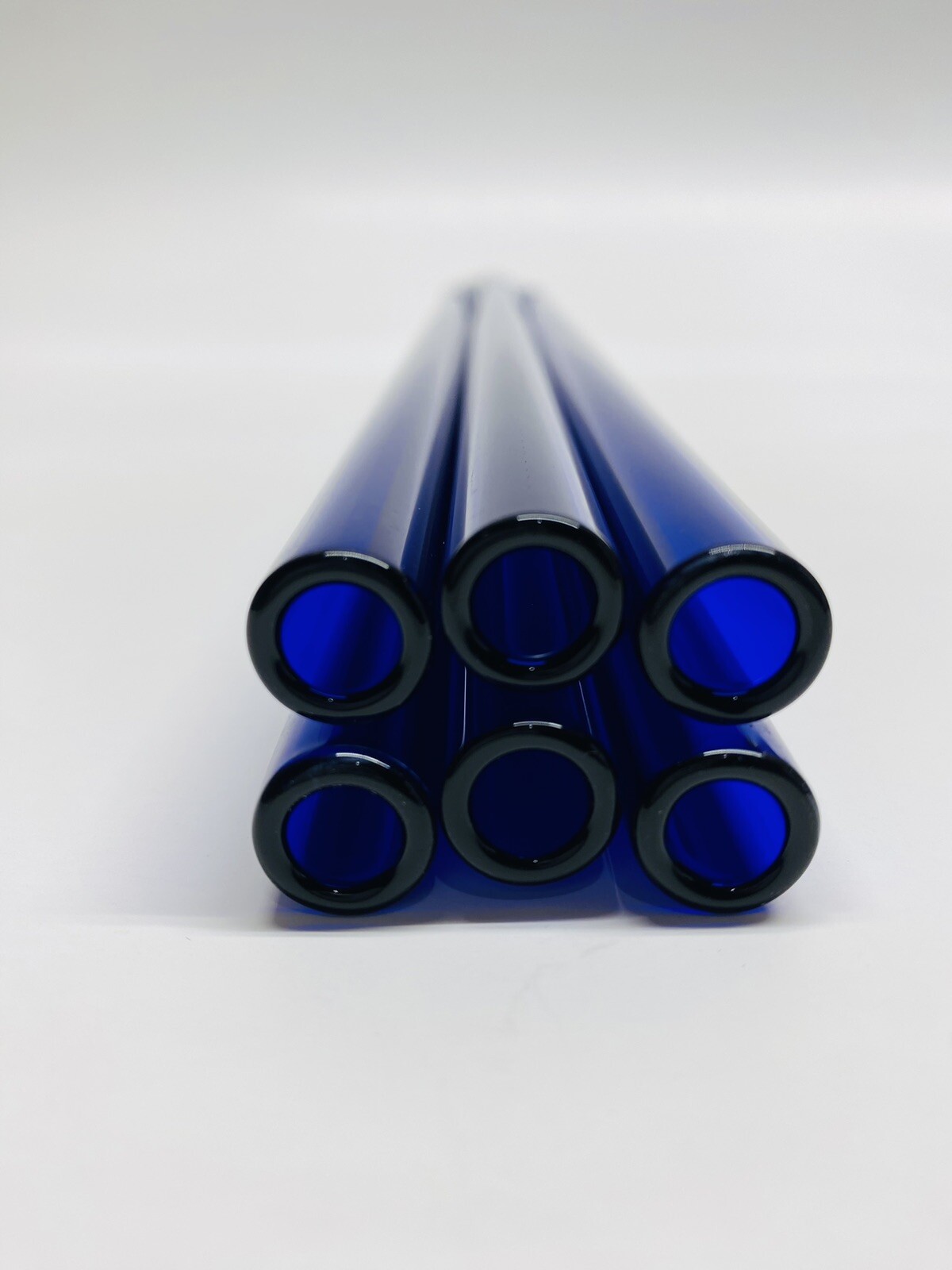 8” Long 6 Piece Premium Borocilicate Color Blue Glass 12mm OD 8mm ID ...