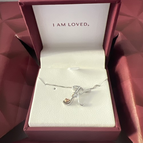 Helzberg Diamonds 14KP “K” PDT necklace New In Box, Christmas, Gift | eBay