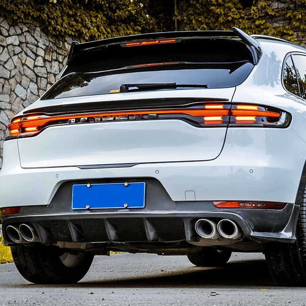 Fits Porsche Macan Turbo GTS 2018-23 REAL CARBON Rear Middle Trunk ...