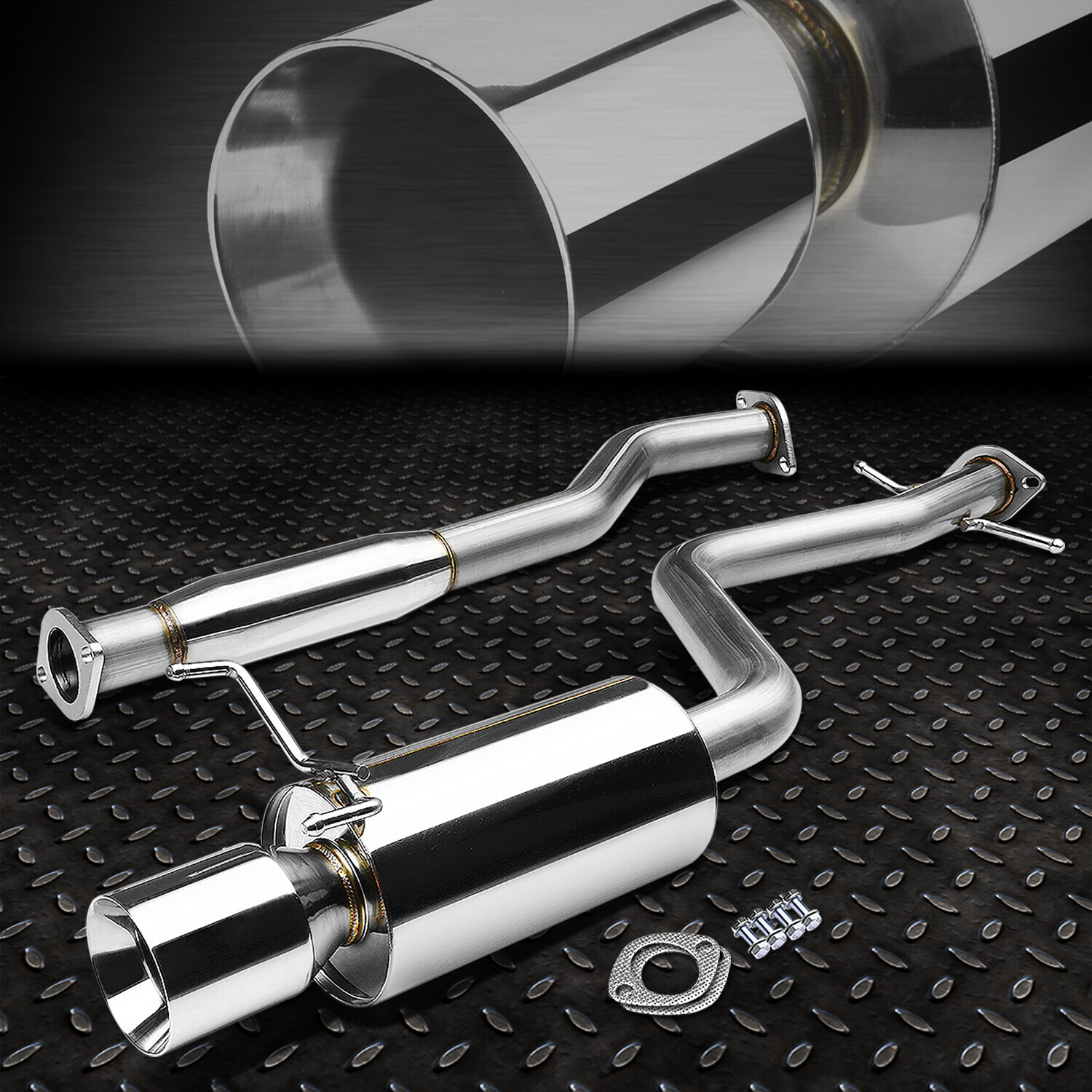 FOR ALTEZZA IS 2JZ XE10 BOLT-ON STAINLESS CATBACK EXHAUST MUFFLER 4 ...