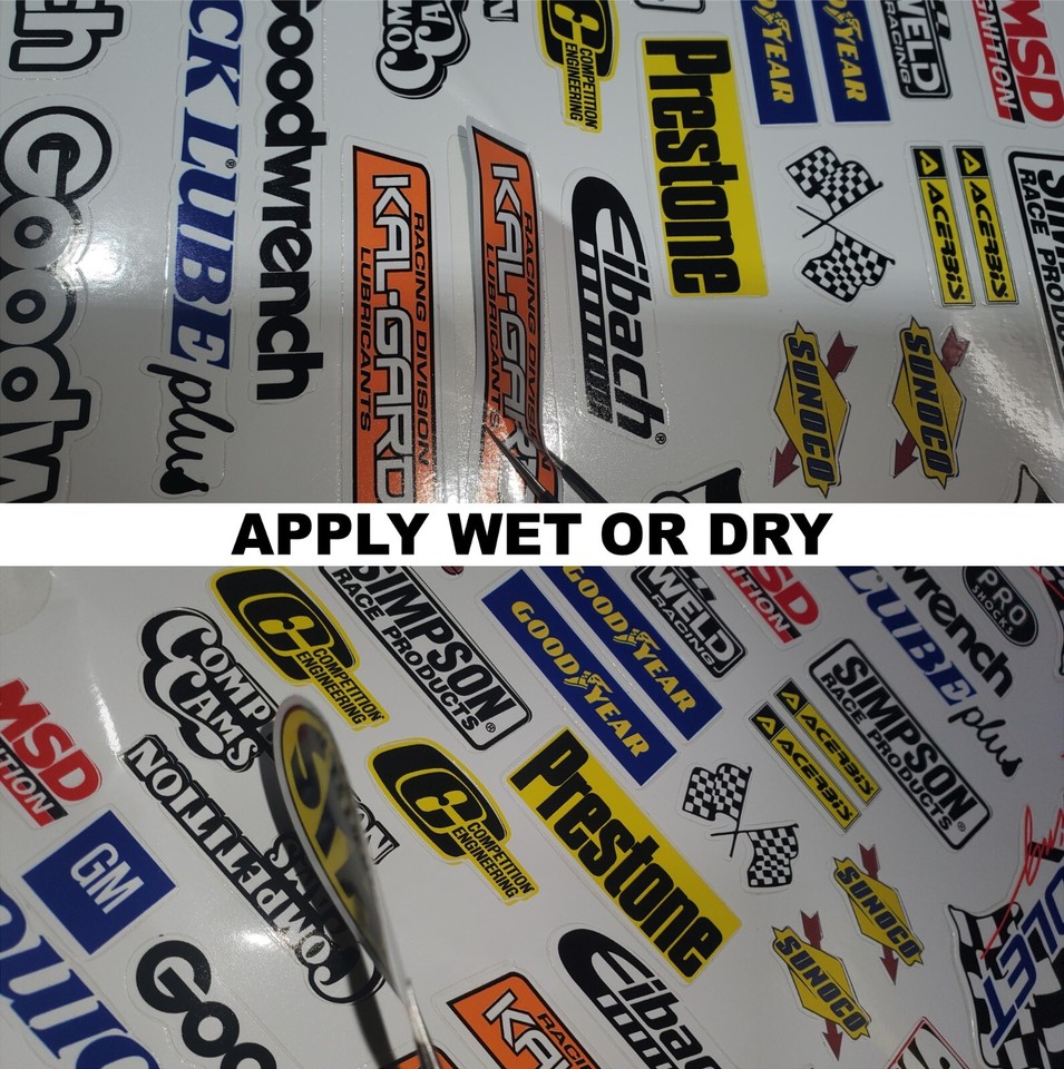 CLEAR VINYL RACING Sticker SHEET 5-BULLET-R/C MODEL Die-cut-Decals1/12 ...