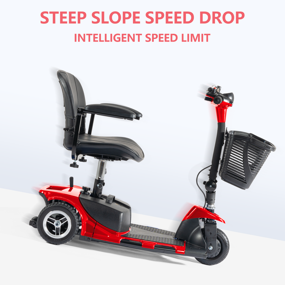 3 Wheel Folding Mobility Scooter Power Wheel Chairs Electric Long Range ...