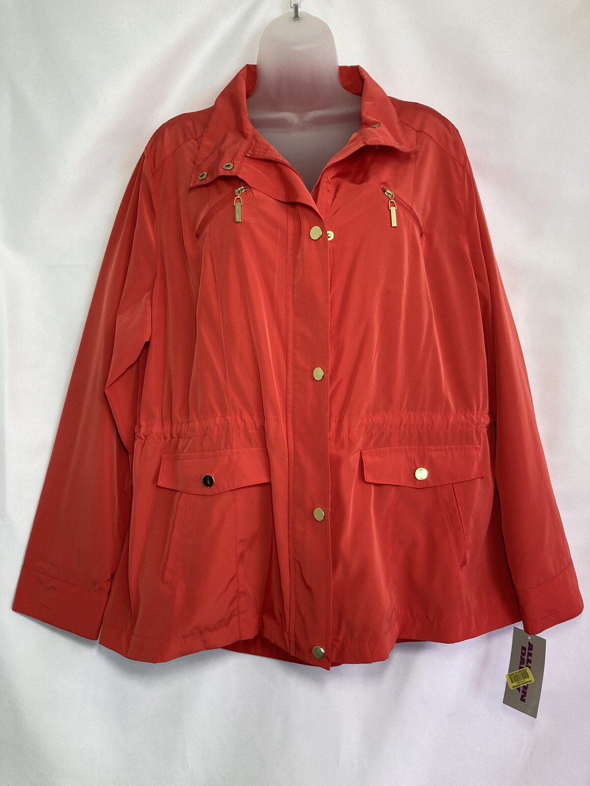 Allison Dailey Bright Red Jacket - Full Zip - Lightweight - Womens Size ...