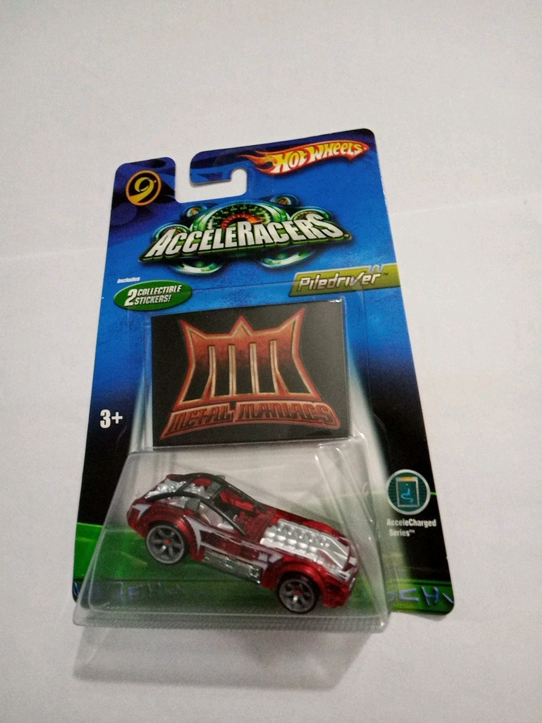 2006 Hot Wheels Acceleracers Metal Maniacs Piledriver W/Inch Crease & Dings
