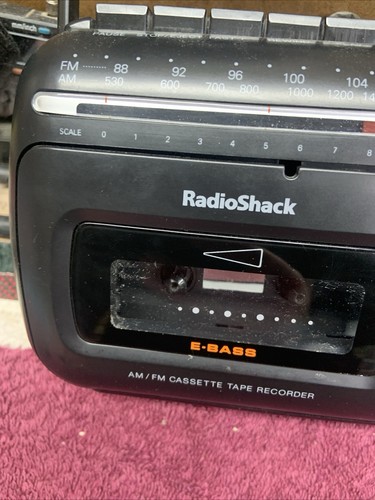 Radio Shack Hand Held Tape Player Cassette Recorder E-bass Radio Tested ...