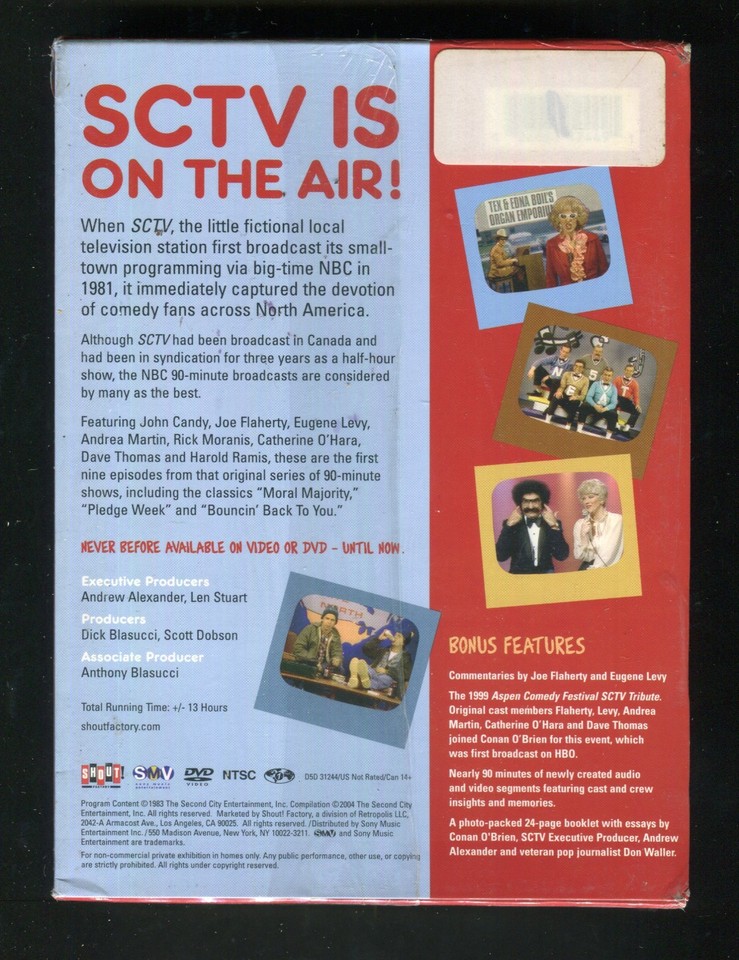 SCTV Volume 1 2nd City BRAND NEW Sealed John Candy Rick Moranis 5 DVD ...