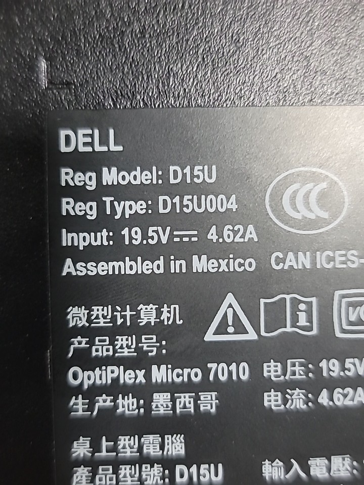 Dell d15u optiplex micro 7010 intel core i7-13 16gb, 256gb SSD. win 11 ...