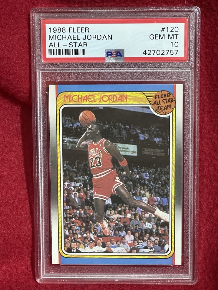 MICHAEL JORDAN 1988 Fleer All-Star #120 PSA 10 GEM MT Iconic Dunk ...