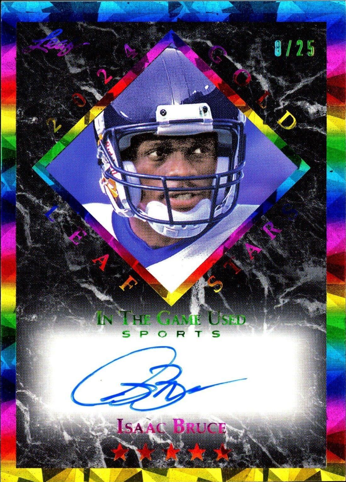 2024 Leaf in the Game Used Sports - Leaf Gold Stars Isaac Bruce #LGS ...