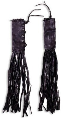 Leather handlebar Covers Fringe Lacing Motorcycle Motorbike Cruiser ...