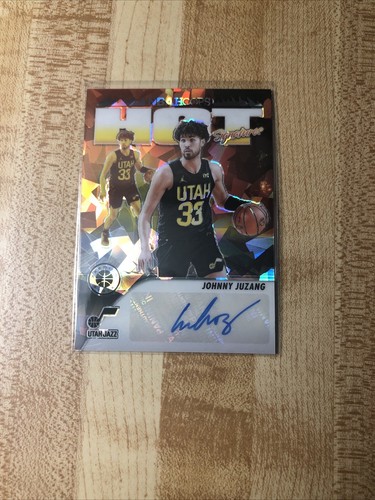 2023-24 Panini Hoops ~ JOHNNY JUZANG “Cracked Ice Hot Signature” #HS ...