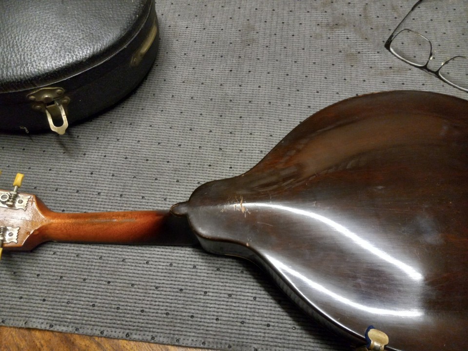 Vintage 1928 Gibson A model Mandolin label serial number and FON intact ...