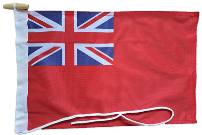 Merchant Red Ensign 18" x 12" Heavy Duty Rope and Toggle Boat Flag | eBay