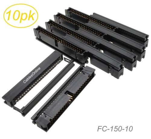 10-Pack 50-Pin Male IDC Flat Ribbon Cable Box Header 2.54mm Pitch ...