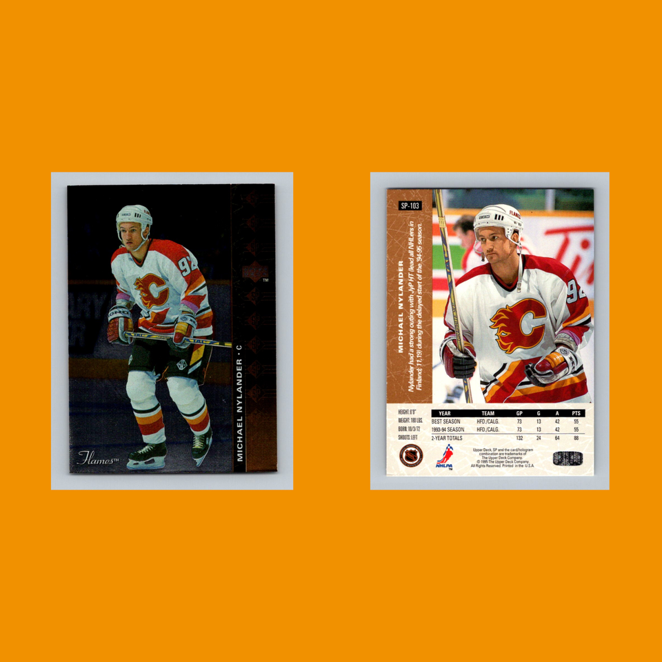 Michael Nylander #SP-103 1994-95 Upper Deck SP Calgary Flames Hockey ...