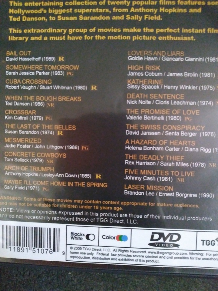 20 Movie Star Films (DVD) 2009, 4-Disc Set 11891510769| eBay