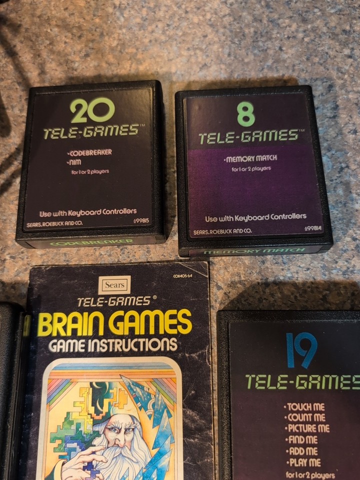 Atari 2600 Sears Telegames Brain Games Codebreaker Memory Match ...