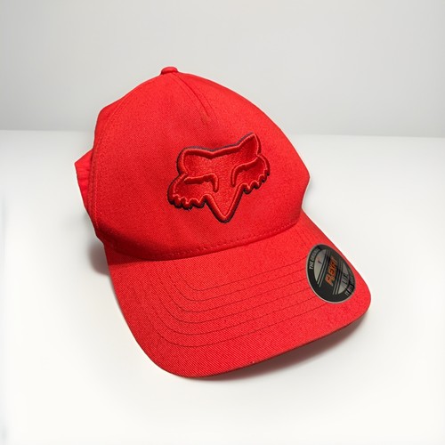 Fox Racing Fox Head Flexfit Hat Red L/XL | eBay