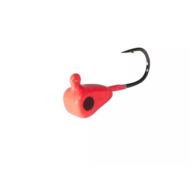 Clam Dave Genz Drop Kick 3/64 oz - Red Glow - Tungsten Ice Fishing Jig ...