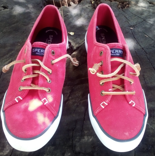 Sperry Top Sider Red Canvas Womens Sneakers Shoes Size 9.5 M | eBay