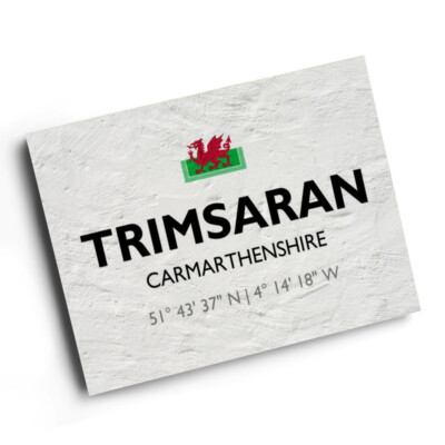 A4 PRINT - Trimsaran, Carmarthenshire, Wales - Lat/Long SN4505 | eBay UK