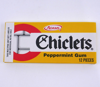 Chiclets Chewing Gum PEPPERMINT ADAMS OPENED/Unsealed pack**COLLECTIBLE ...