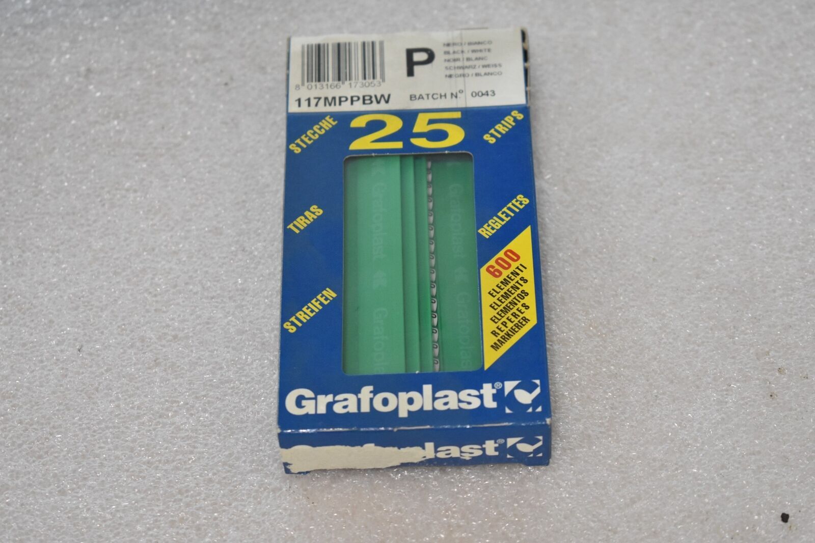 GRAFOPLAST 117MPPBW "P" WIRE MARKER (LOT OF 600 pcs) | eBay