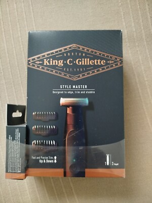 Gillette King C. Style Master Tondeuse à Barbe Rasoir Rechargeable + 1 ...