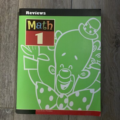 Math 1 Reviews Worktext BJU Press Grade 1 3rd Edition - Paperback ...