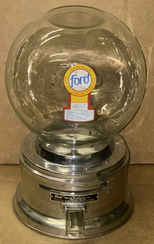 Ford Penny Gum Gumball Machine Plastic Chute SS Chrome Base Ingredients ...