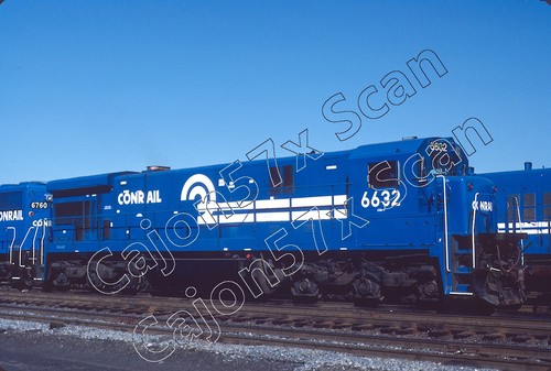 Original Slide- CR Conrail C36-7 6632 NEW! At Enola, PA. 6/87 | eBay