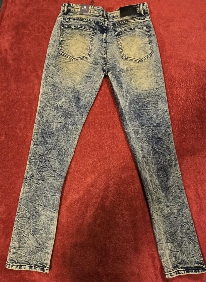 Encrypted Men's Distressed Acid Wash Ripped Denim Jeans W 32 L 30 | eBay