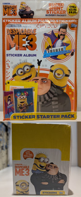 Topps Despicable Me 3 Sticker Album Starter Pack + Booster Box of 36 ...
