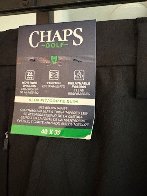 Chaps Golf Men's Slim fit Golf Performance BlackSize 40 X 30 | eBay