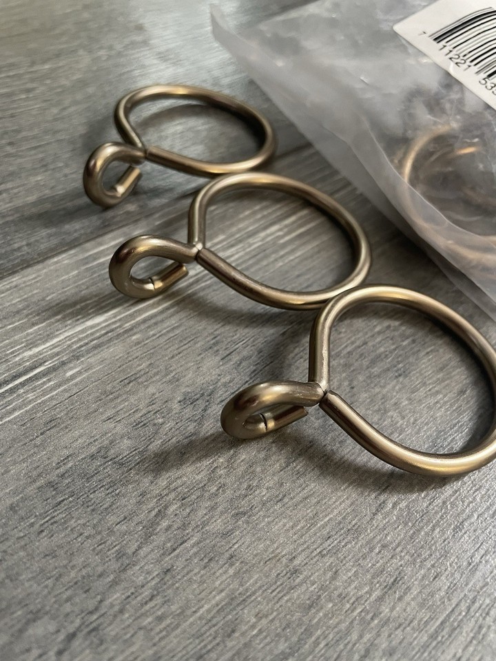 Drapery Eyelet Curtain Rings 1.7" Ring For Curtain Hook Pins Set Of 10 ...