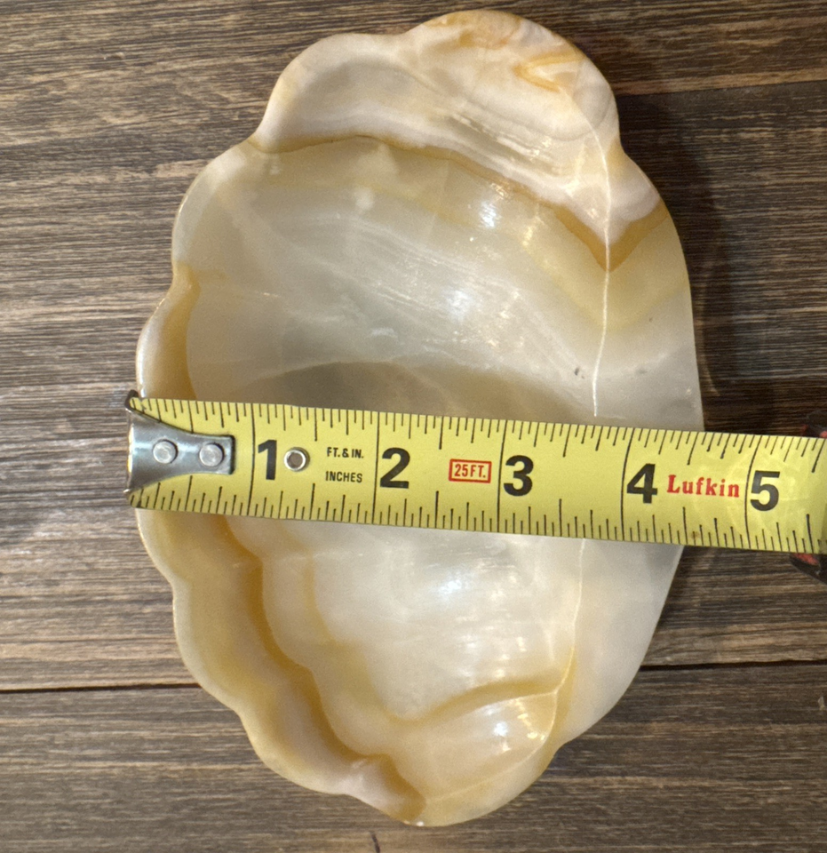 Banded Onyx Stone Clam Shape Trinket Candy Soap Jewelry Dish Cream ...