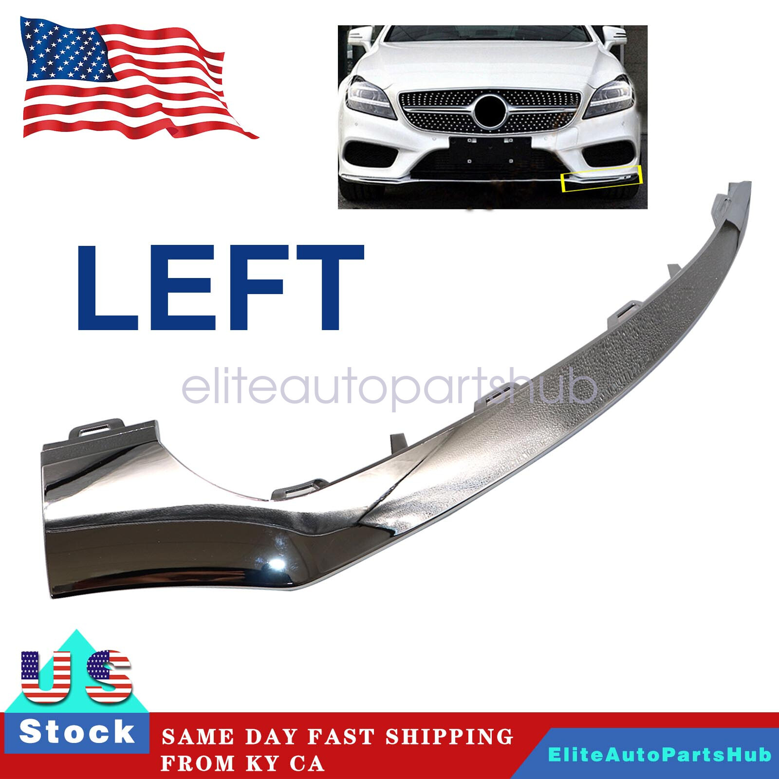 Left Front Bumper Lower Molding Trim FIT Mercedes CLS400 CLS500 CLS550 ...