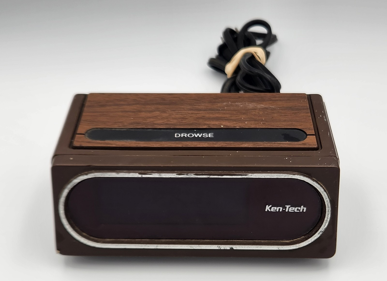 Retro Ken-Tech T-2098 Digital Alarm Clock Wood Grain Vintage 80s | eBay