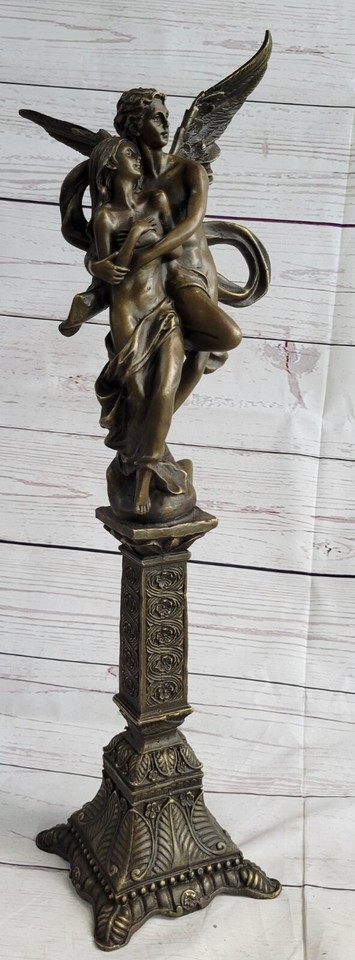 Bronze Hot Cast Statue Cupid Psyche Eros Aphrodite Venus Winged Lovers ...