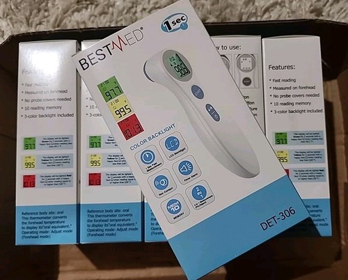LOT OF 6 WHOLESALE - Bestmed DET-306 Touchless Infrared Forehead ...