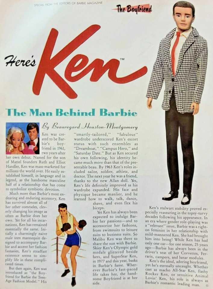 1989 MATTEL BARBIE Cosmetics & Panites with KEN The Man Behind Barbie ...