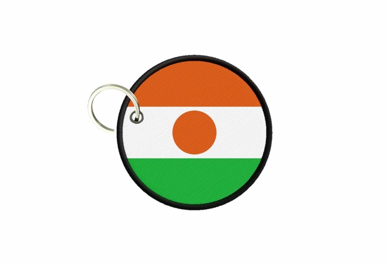 Keychain Flag Niger Printed Round Cockade | eBay